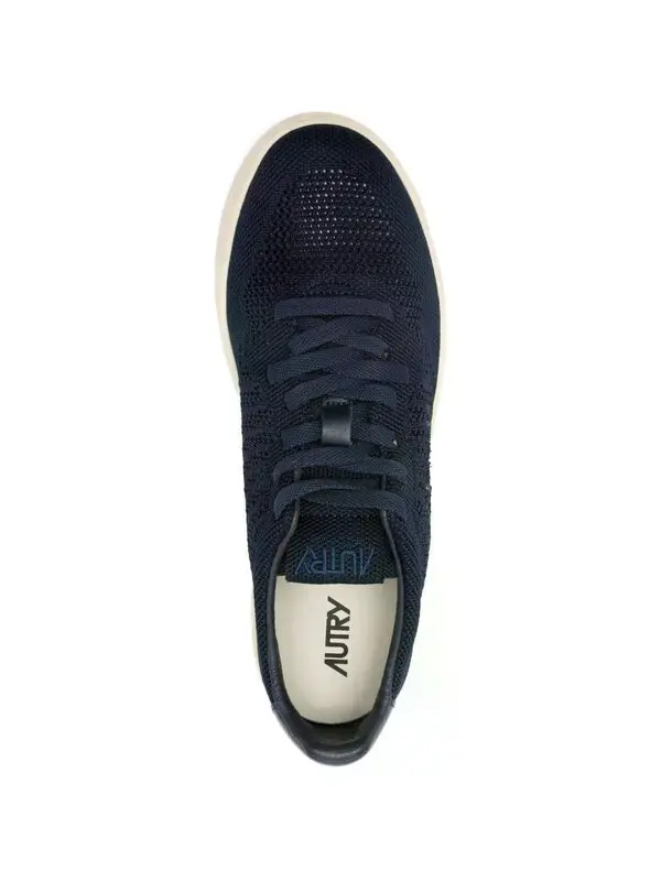 AUTRY Knit Leather Sneakers - Blue