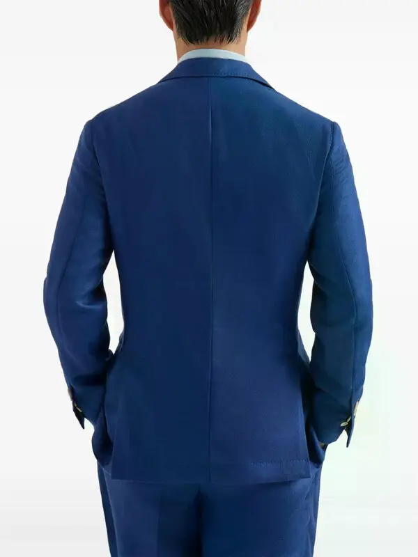 Brunello Cucinelli Peak-lapels Blazer - Blue