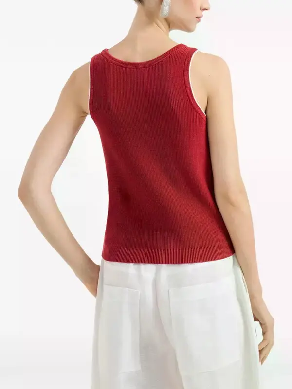 Brunello Cucinelli Ribbed Knit Tank Top