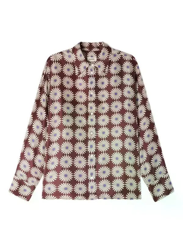 Sandro Floral-print Silk Shirt