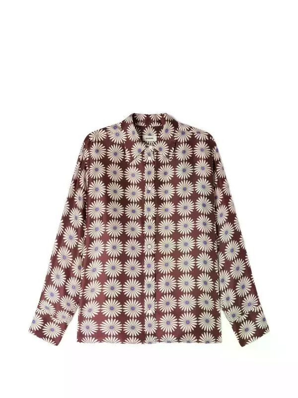 Sandro Floral-print Silk Shirt