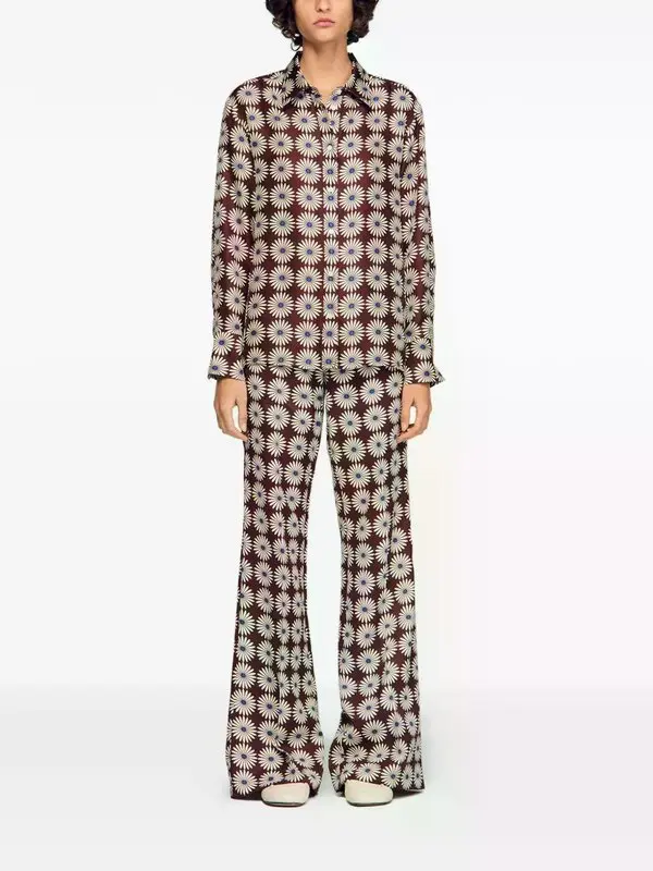 Sandro Floral-print Silk Shirt