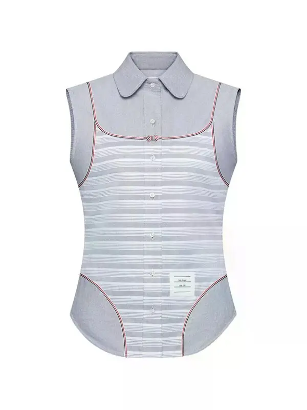 Thom Browne Striped Sleeveless Shirt