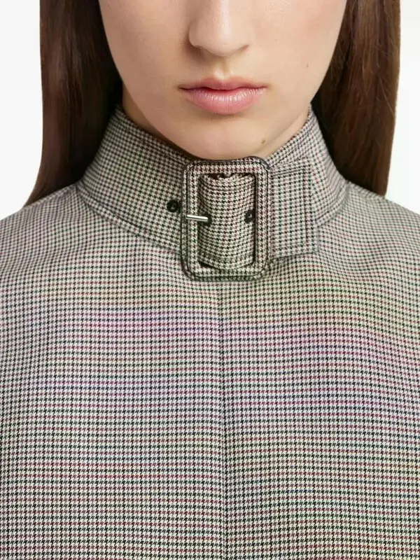 COURREGES Houndstooth Top With Buckle Detail