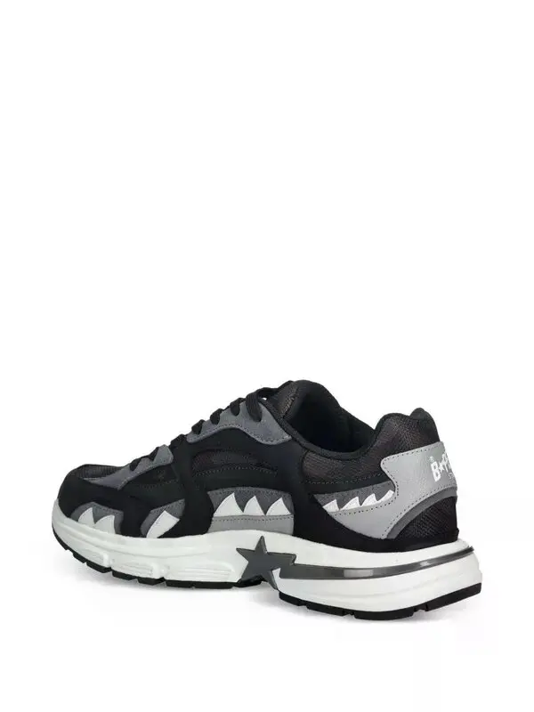 A BATHING APE Shark Sta #1 Panelled Sneakers - Black