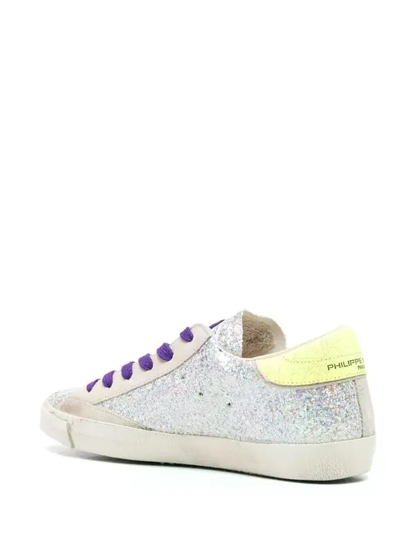 Philippe Model Prsx Glitter Sneakers - Silver