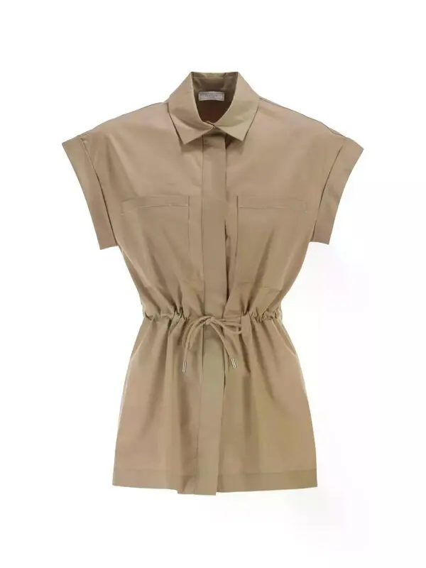 Peserico Short-sleeve Blouse - Neutrals