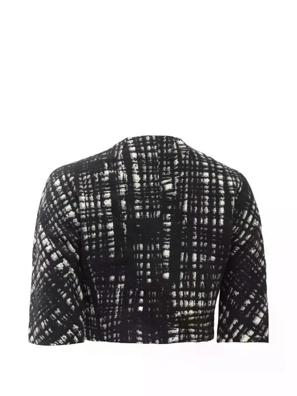 Michael Kors Tweed Single-breasted Cropped Blazer