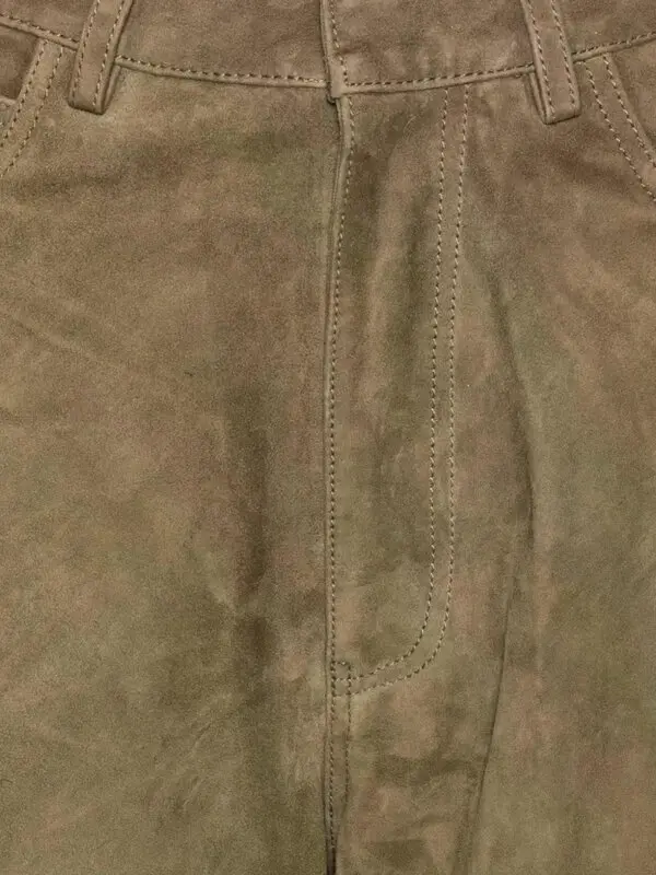 ROTATE BY BIRGER CHRISTENSEN Straight Suede Trousers