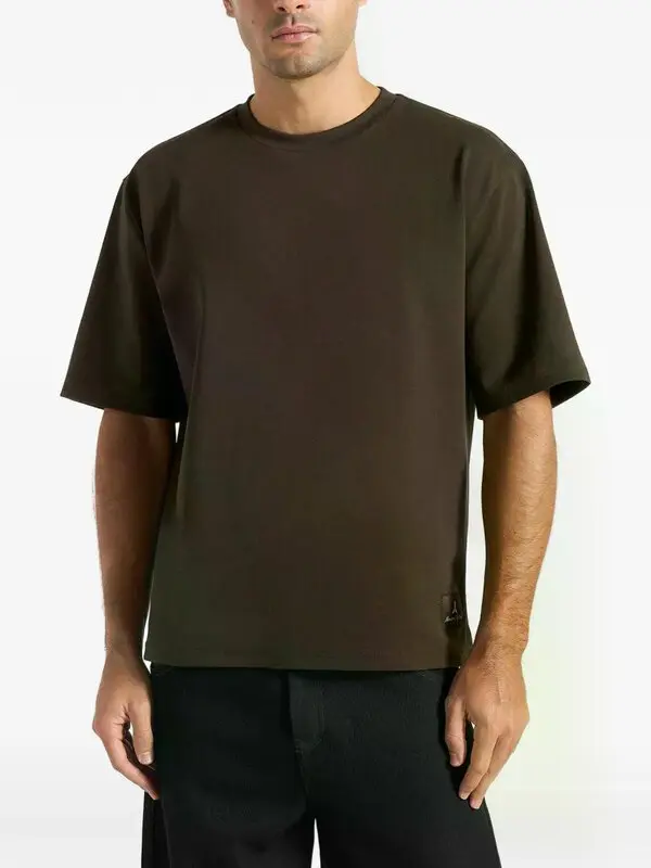 Manière De Voir Paul Relaxed-fit Green Cotton T-shirt - Brown