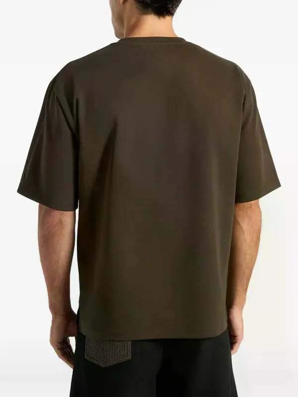 Manière De Voir Paul Relaxed-fit Green Cotton T-shirt - Brown