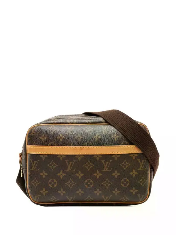 LOUIS VUITTON 2002 Monogram Reporter Pm Crossbody Bag - Brown