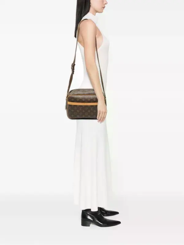 LOUIS VUITTON 2002 Monogram Reporter Pm Crossbody Bag - Brown