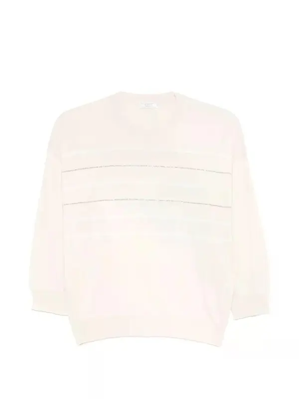 Peserico Striped Crew-neck T-shirt