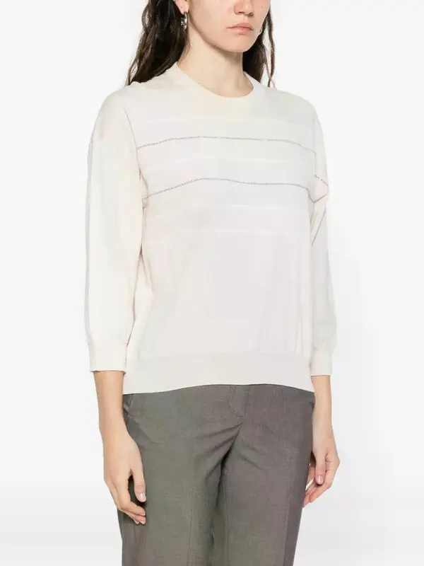 Peserico Striped Crew-neck T-shirt