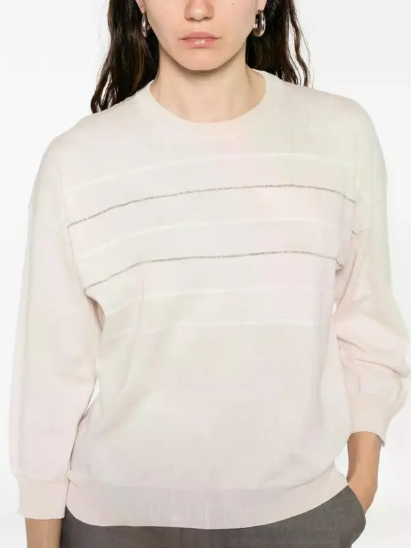 Peserico Striped Crew-neck T-shirt