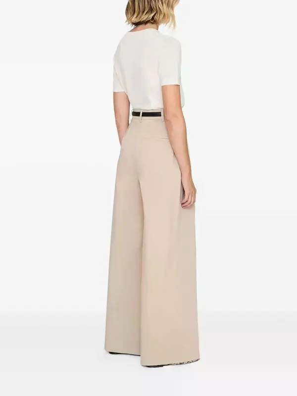 ANINE BING Lou Pleated Trousers - Neutrals