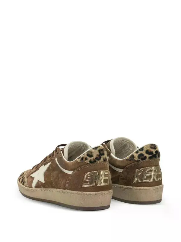 GOLDEN GOOSE Ball Star Leopard-print Sneakers - Brown