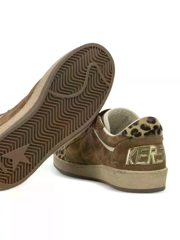 GOLDEN GOOSE Ball Star Leopard-print Sneakers - Brown