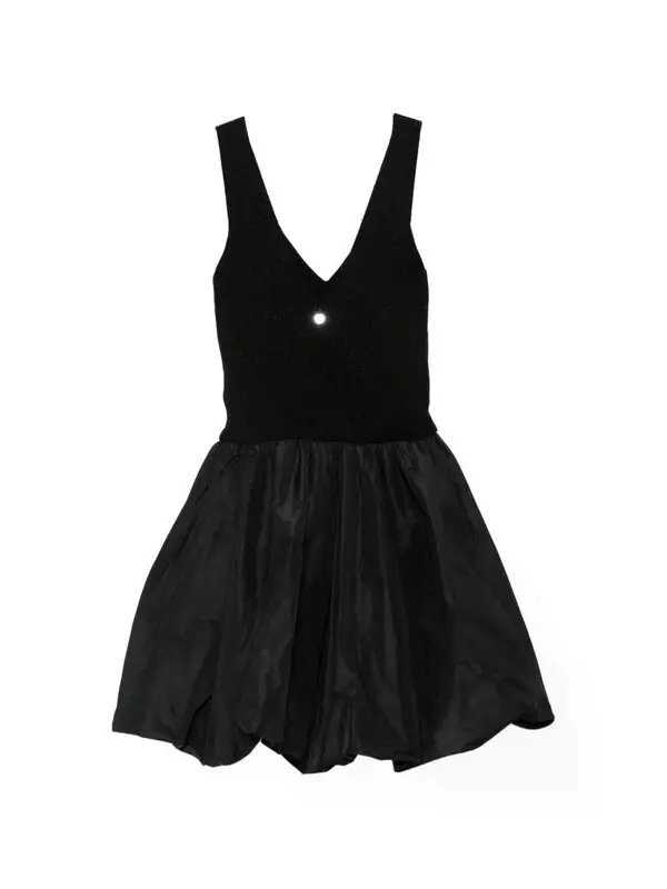 Liu Jo V-neck Sleeveless A-line Taffeta Dress