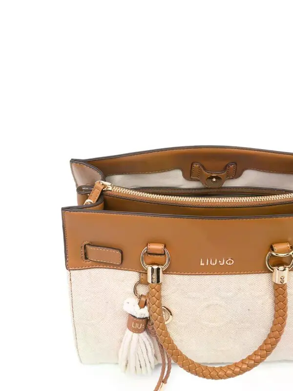 Liu Jo Manhattan Jacquard Tote Bag - Neutrals