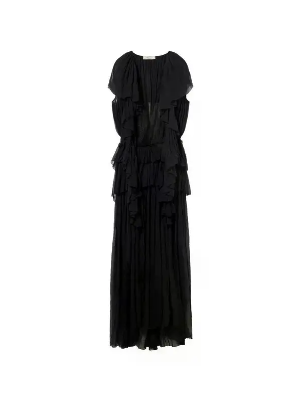 Blumarine Ruffled Lace Dress - Black