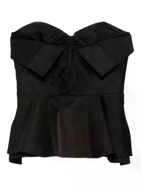 Alexander McQueen Bow-detailed Peplum Top