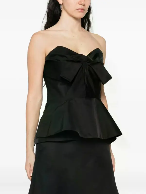 Alexander McQueen Bow-detailed Peplum Top