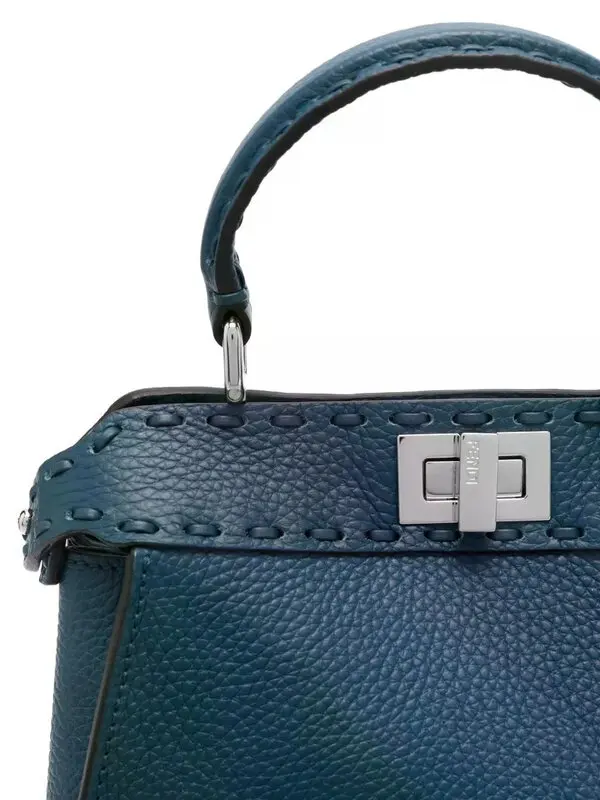 Fendi Mini Pebbled Leather Tote
