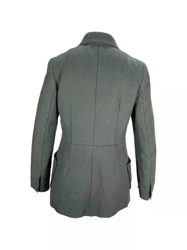 Prada Herringbone Single-breasted Pea Coat