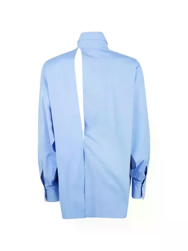 SEMICOUTURE Buttoned Long-sleeve Shirt - Blue