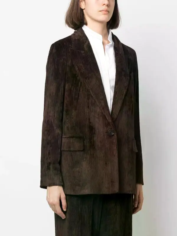 Peserico Tailored Corduroy Blazer - Brown