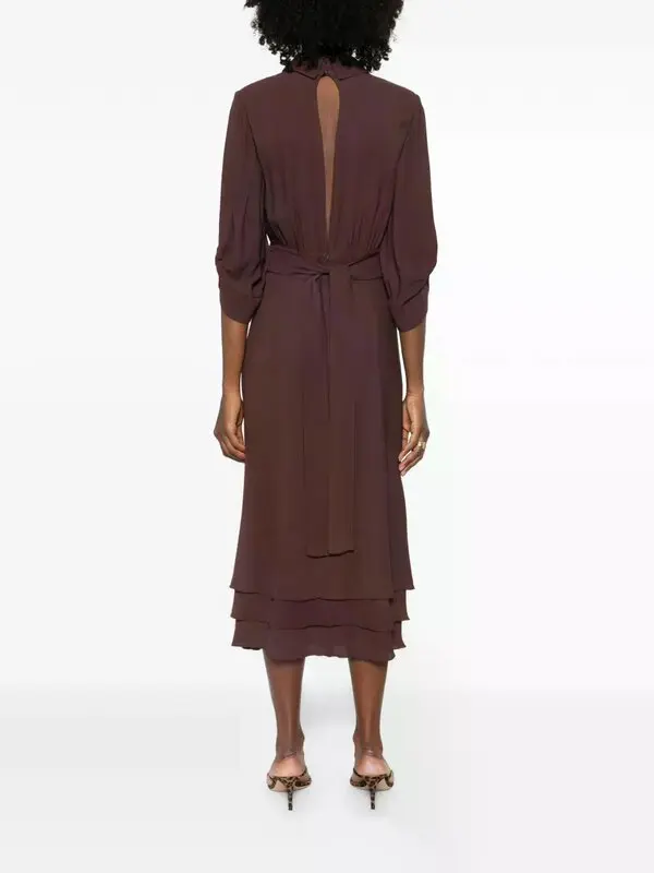 Elisabetta Franchi Tiered Ruffled Midi Dress