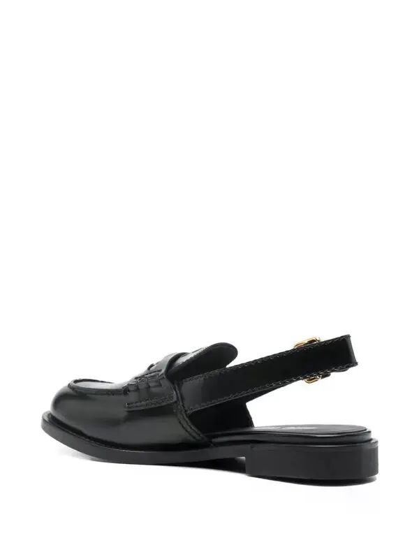 Miu Miu Logo-plaque Slingback Loafers