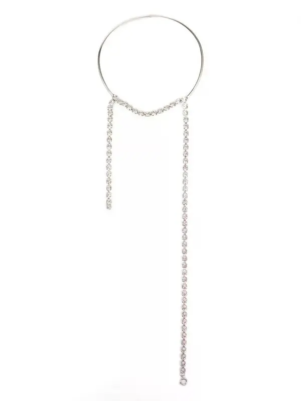 MAISON MARGIELA Rhinestone-embellished Pendant Necklace - Silver