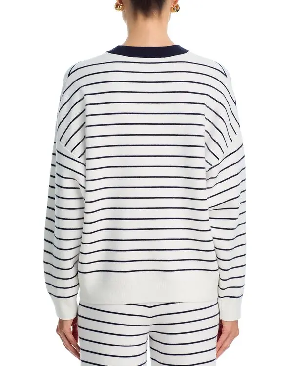 French Connection Marley Striped Sweater - White/marine