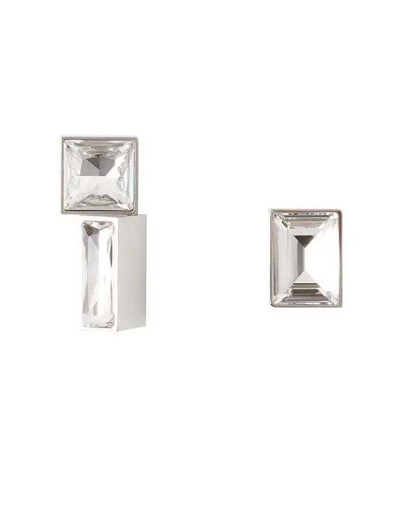LANVIN Rhythmique Asymmetrical Earrings - Silver
