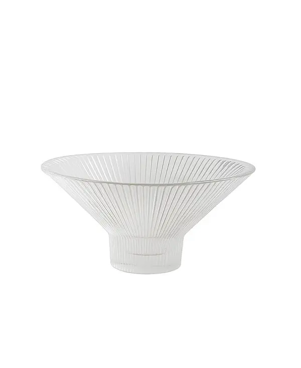 THE COLLECTIVE HOME Pressed Glass Low Bowl - Clear