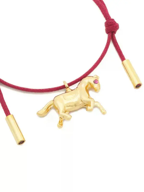 Marni Horse Charm Knotted Bracelet