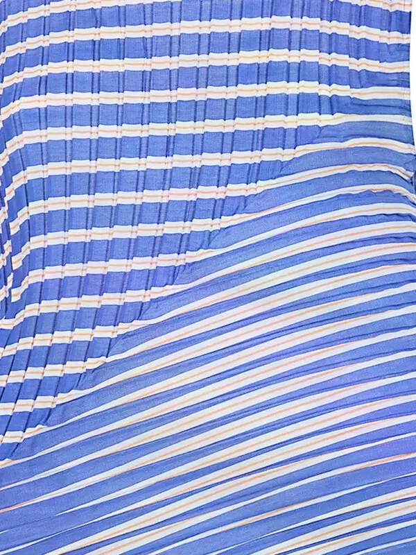Issey Miyake Striped Plissé Dress
