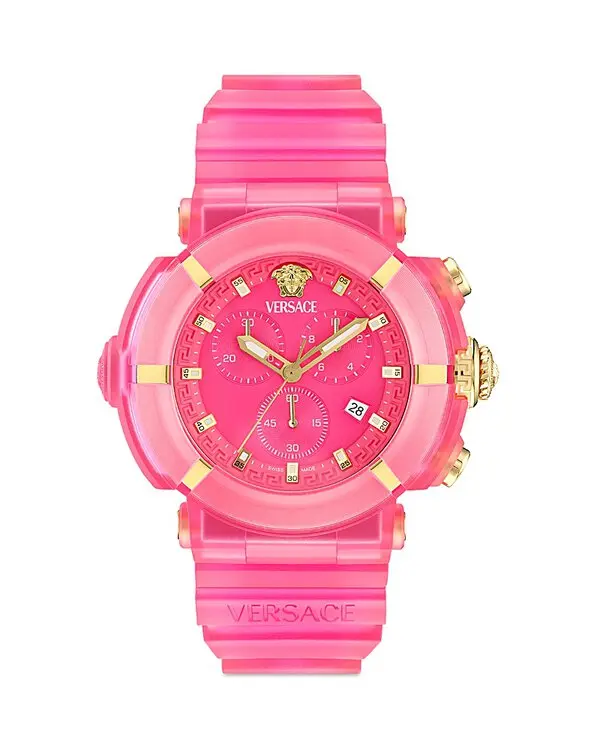 Versace Real Active Chronograph, 45mm - Pink/pink