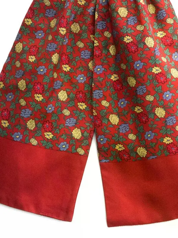 Hermès 1990s Floral-print Scarf