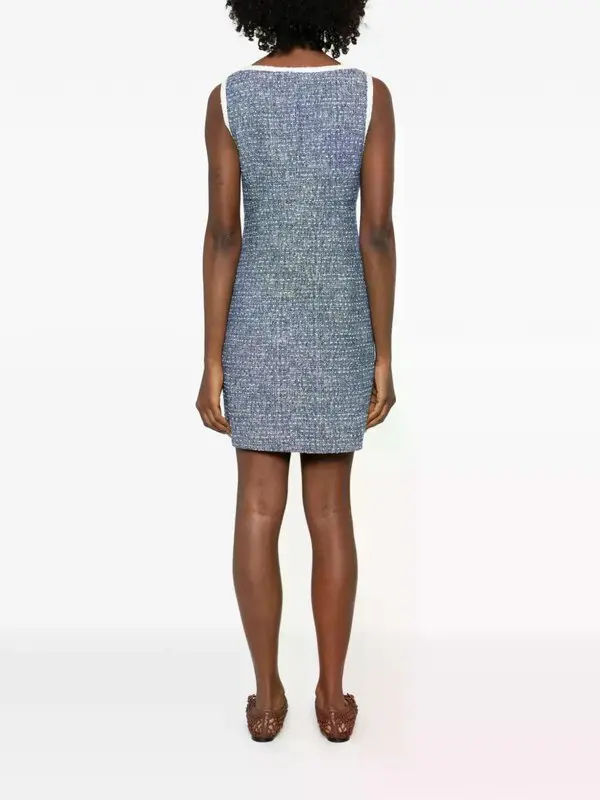 Maje Square-neck Tweed Mini Dress