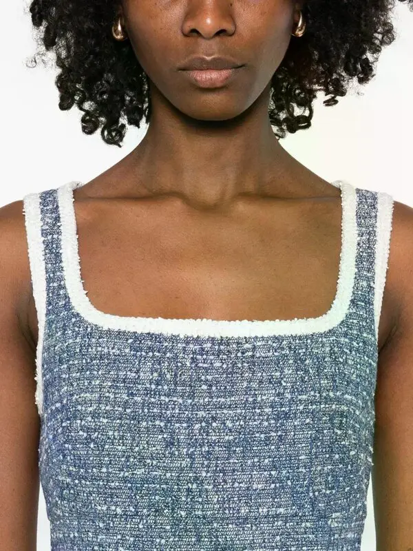 Maje Square-neck Tweed Mini Dress