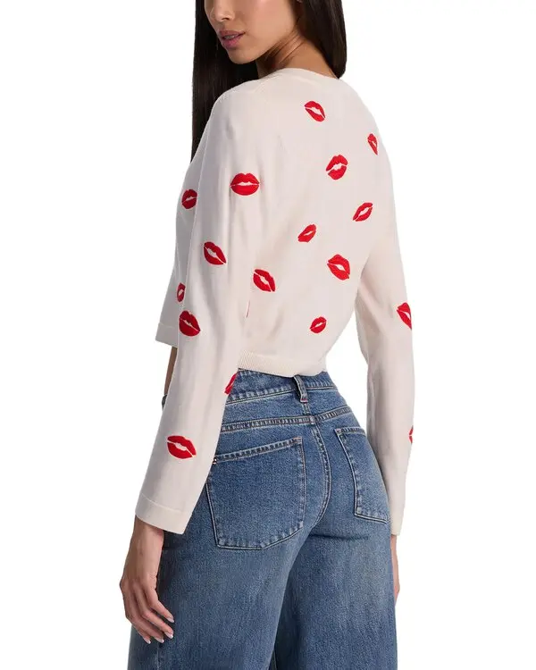 Alice + Olivia Daroda Lip Cardigan Sweater