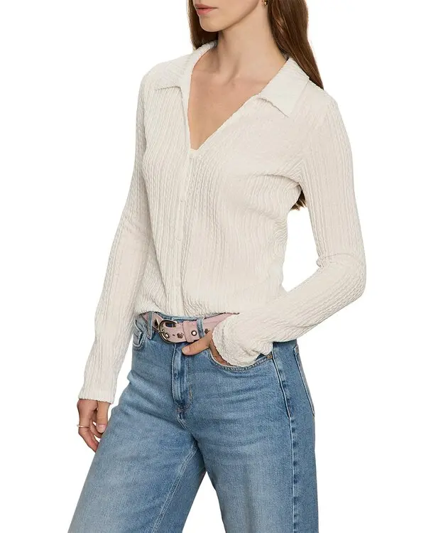 Sanctuary Textured Button-down Top