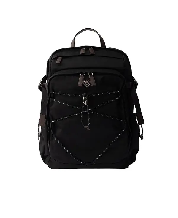 Prada Speedrock Re-nylon And Leather Backpack - Black