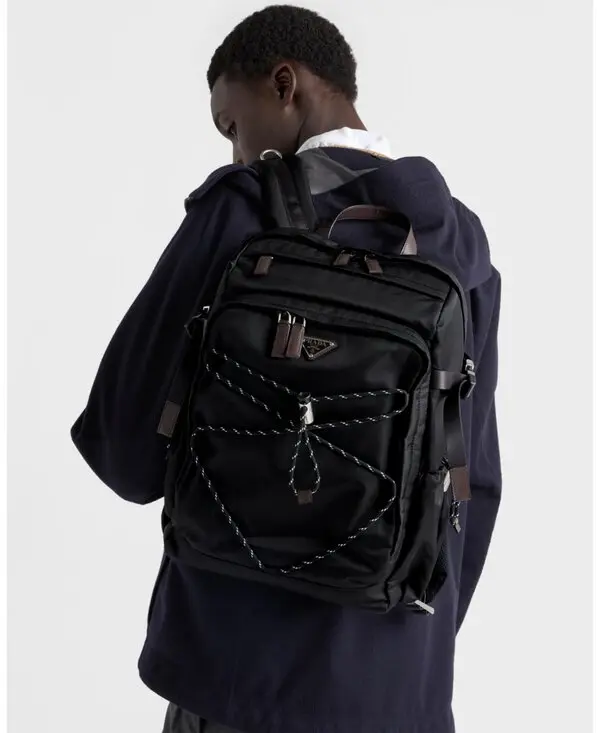 Prada Speedrock Re-nylon And Leather Backpack