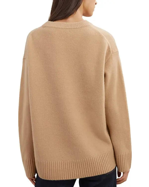 REISS Ella Crewneck Sweater - Camel
