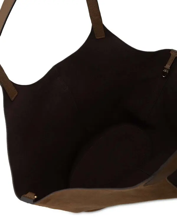 REISS Lyra Suede Leather Tote